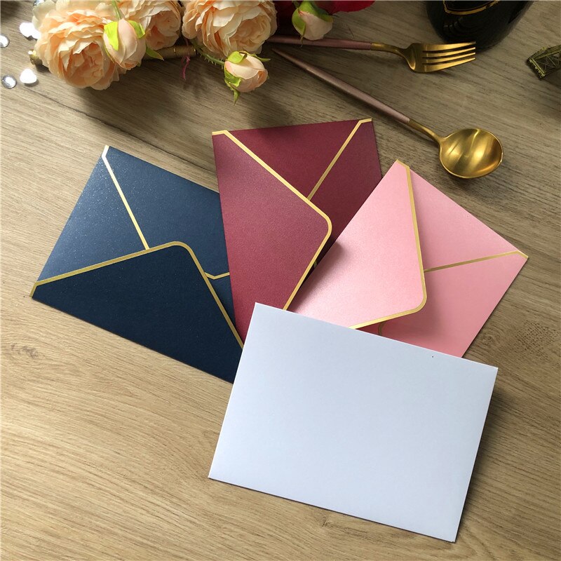 20Pcs Pearlescent Paper Letter Envelope Gilding We... – Grandado