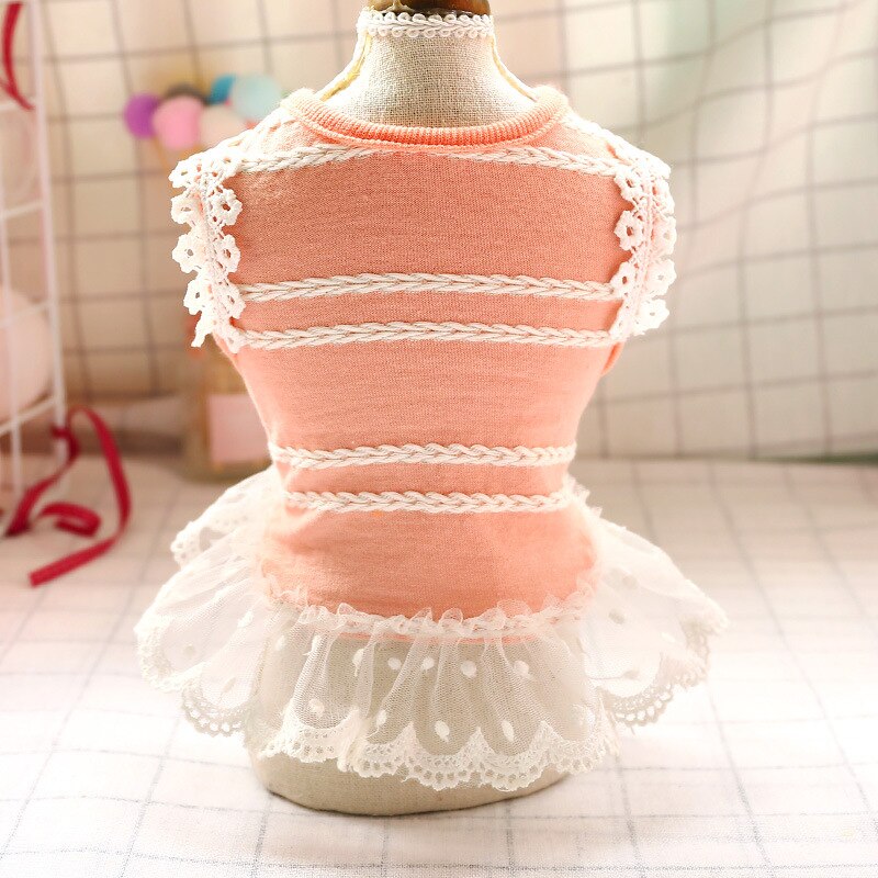 Lace Dog Dress Wedding Skirt Summer Dog Clothes Ca... – Grandado