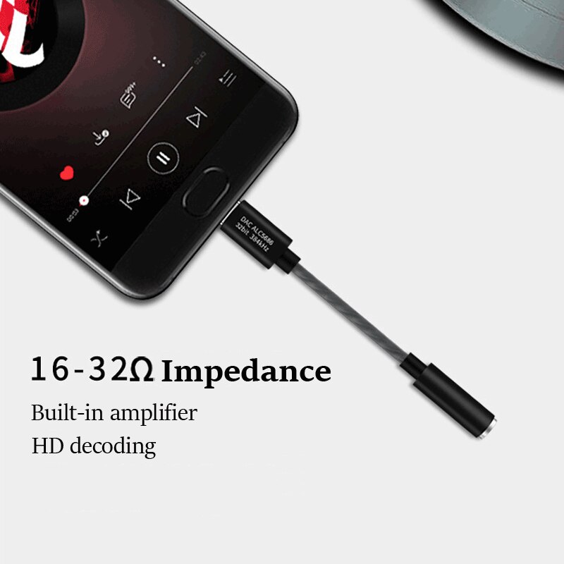 32bits 384KHz Type-C to 3.5mm USB C to 3.5MM Conve... – Grandado