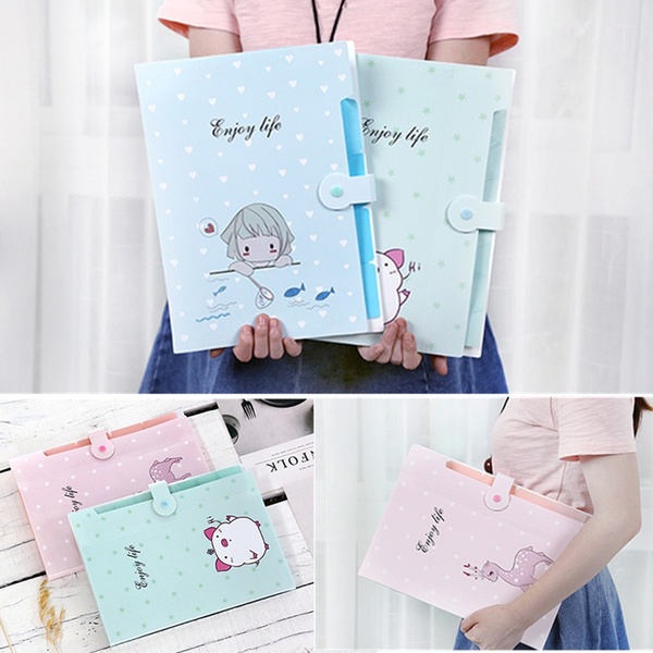 Cute Cartoon A4 File Folders 5 Pockets Office Expa... – Vicedeal