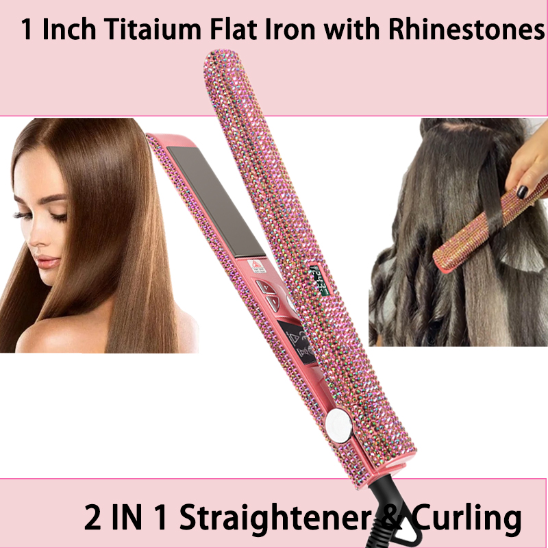 Hair Straightener and Curler Titanium Flat Iron Rh... – Vicedeal