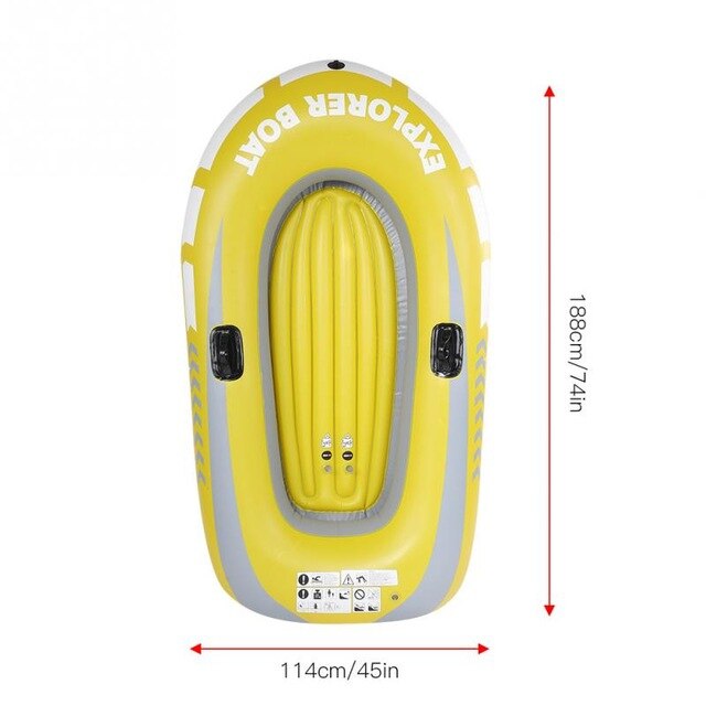 Inflatable Kayak Canoe 55kg Rowing Air Boat Double... – Grandado