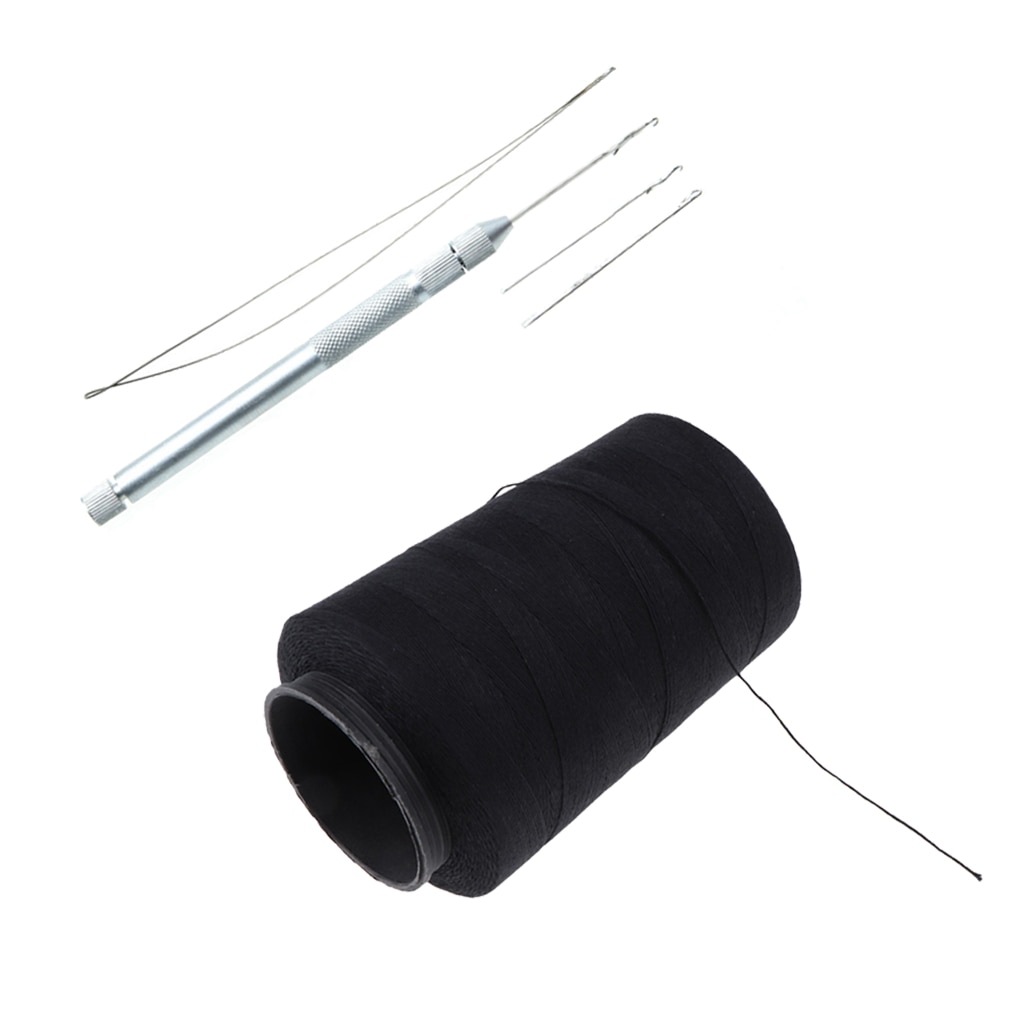 Haak Haak/Zwart Haar Weven Draad Spool Set Voor Ha... – Grandado