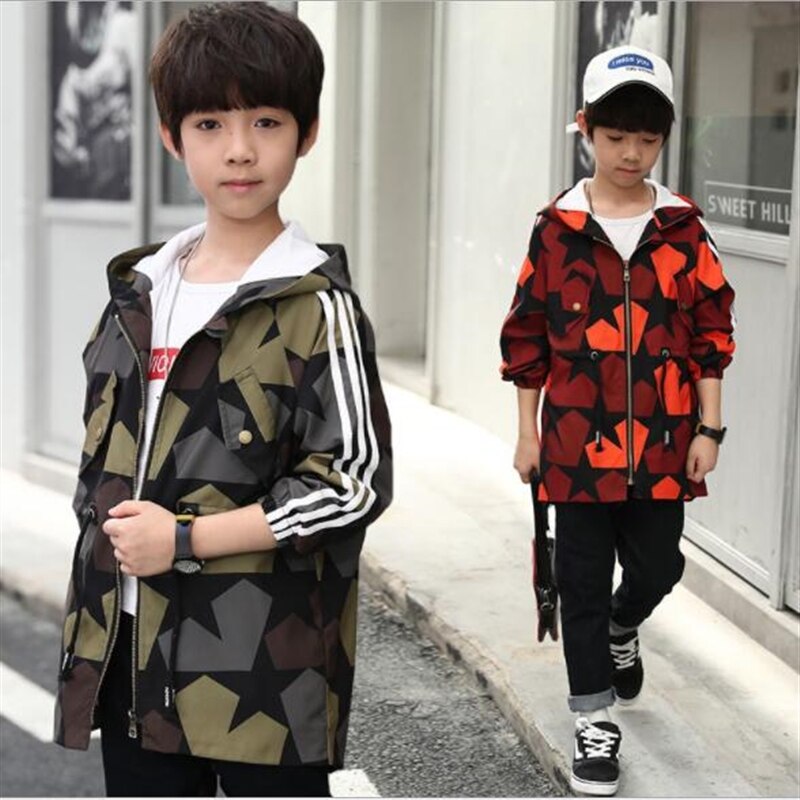 Boys Jacket Spring Autumn Camouflage Coats Army Ch... – Grandado