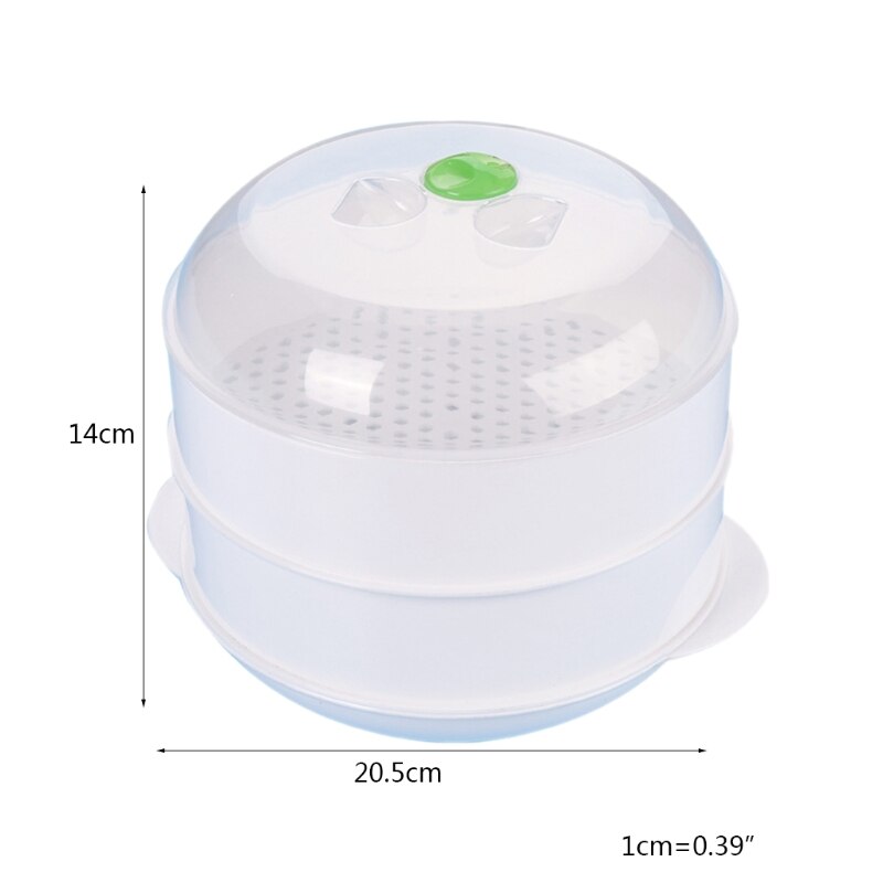Double plastic steamer microwave oven round steame... – Vicedeal