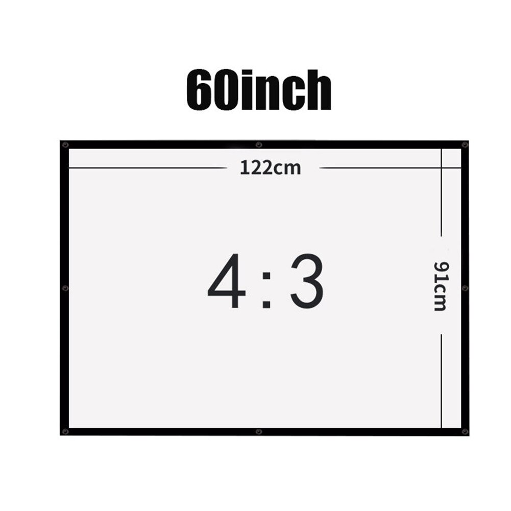 60/72/84/100/120 Inch Projector Screen Hologram Po... – Grandado