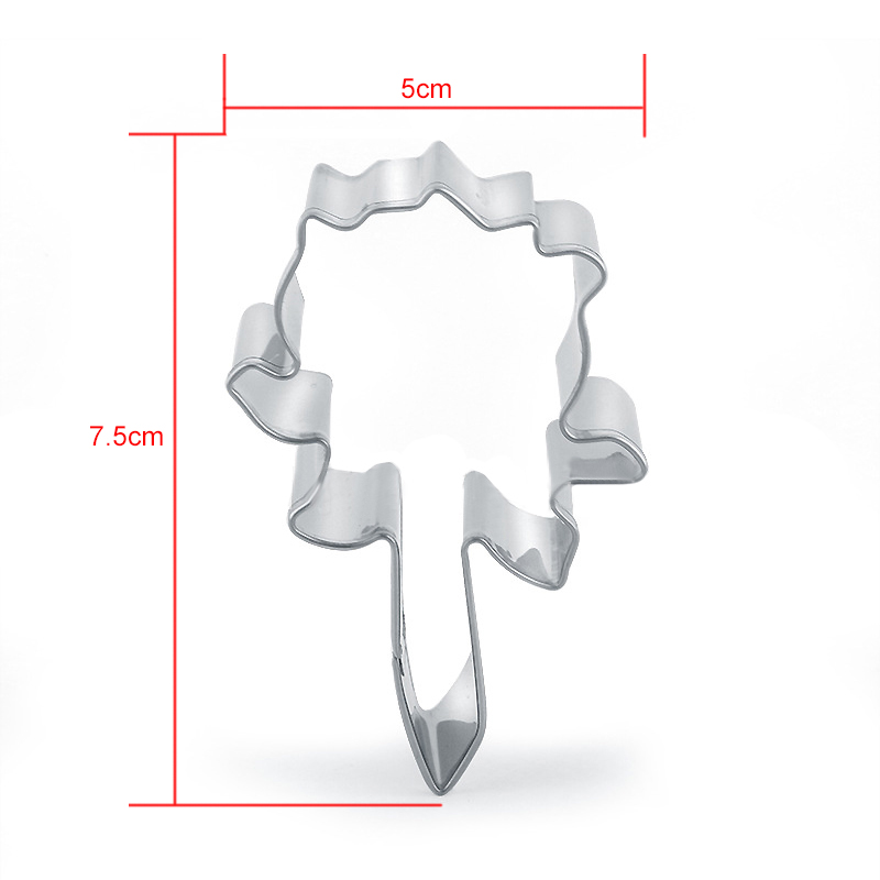 1pc Rose Shape Cookie Cutter Stainless Steel Valen... – Grandado