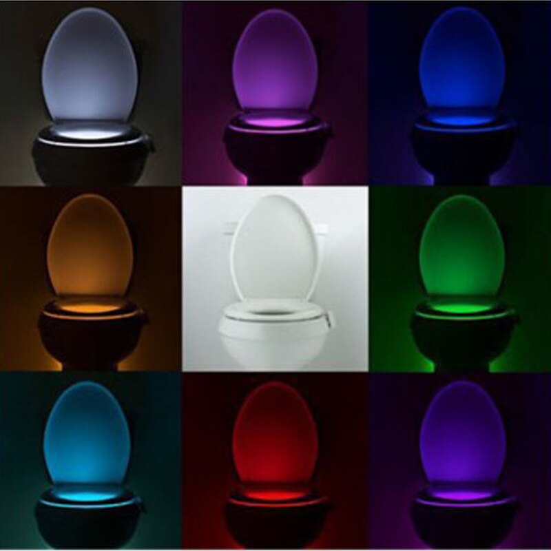 Smart PIR Motion Sensor Toilet Seat Night Light 8 ... – Vicedeal