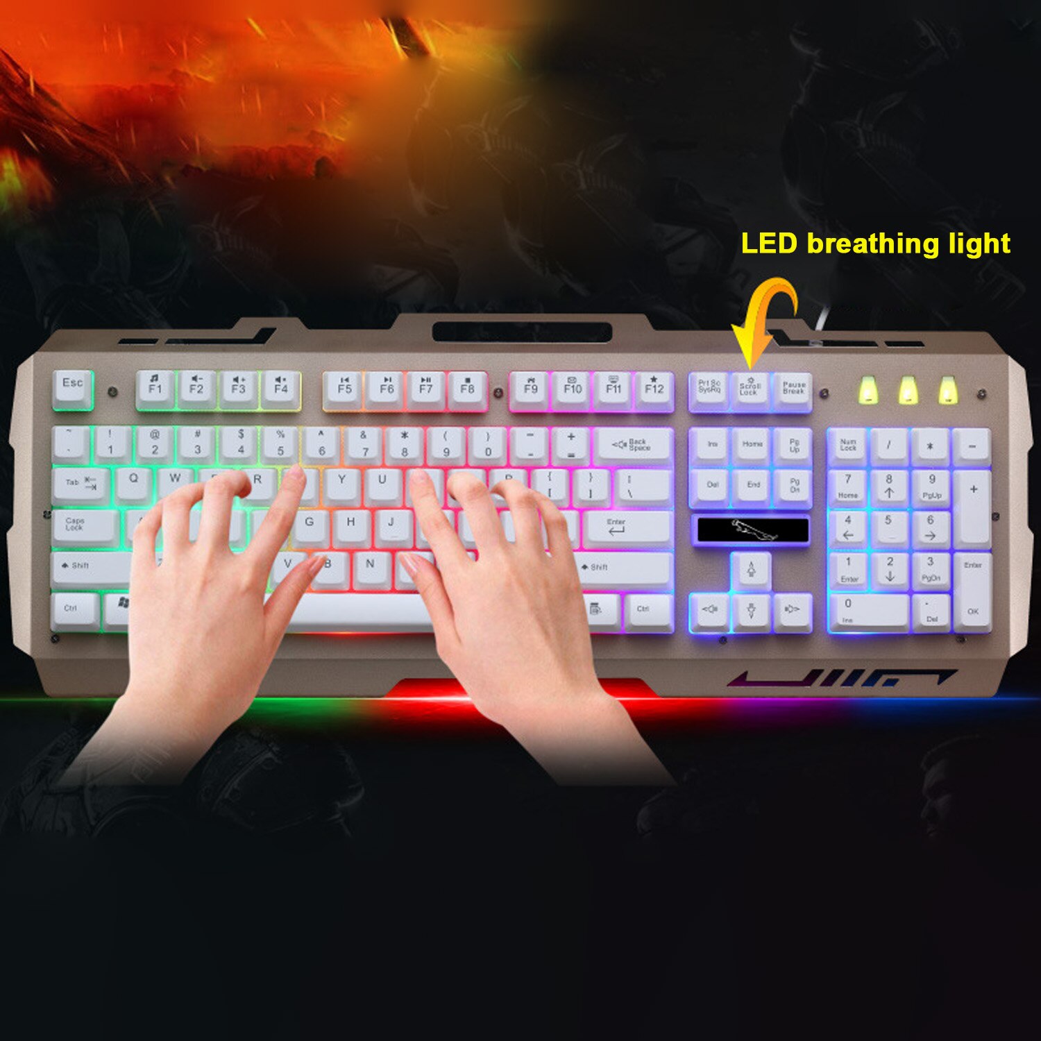 Elisona USB Wired Gaming Keyboard Mouse Kit All-Me... – Grandado