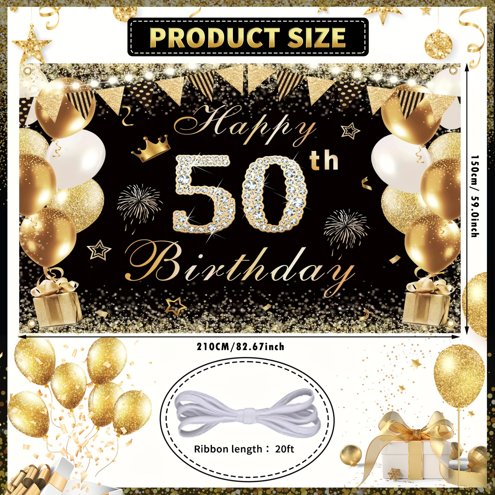 Men's 50th Birthday Decorations - Happy 50th Birth... – Grandado