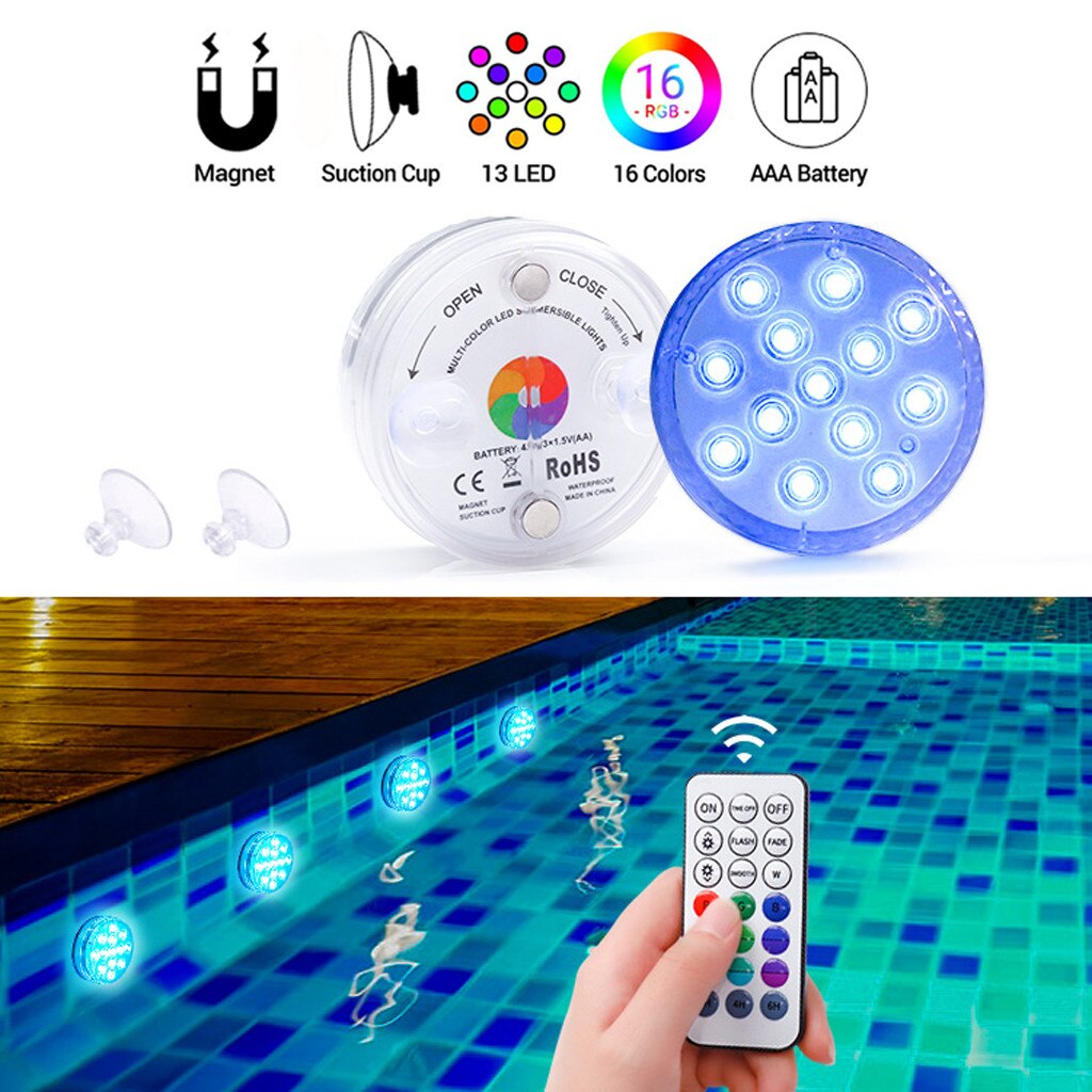 Swimming Pool Light RGB LED Bulb Submersible Under... – Grandado