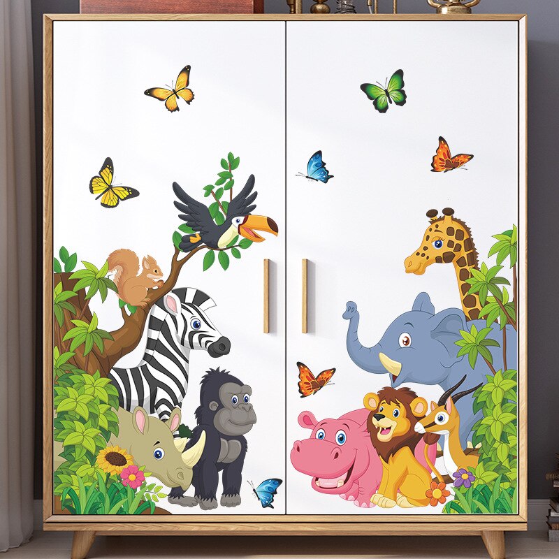 Forest Wild Animal Safari Party Bedroom Kitchen Zo... – Grandado