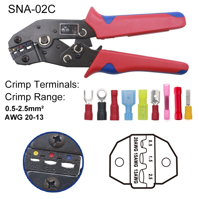 Insulation Terminals Crimping pliers Rugged Crimp ... – Vicedeal
