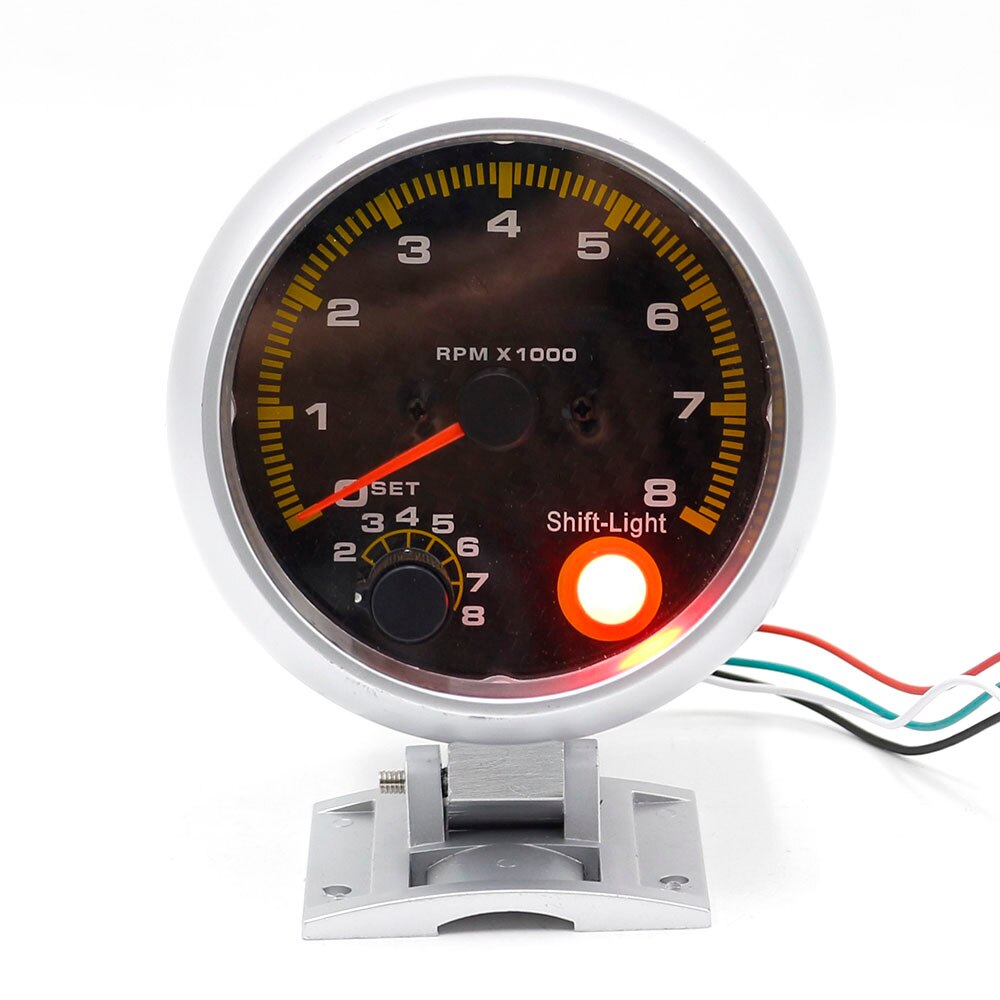 3 3/4 "Carbon Fibre Tachometer 0-8000 Tachome... – Grandado