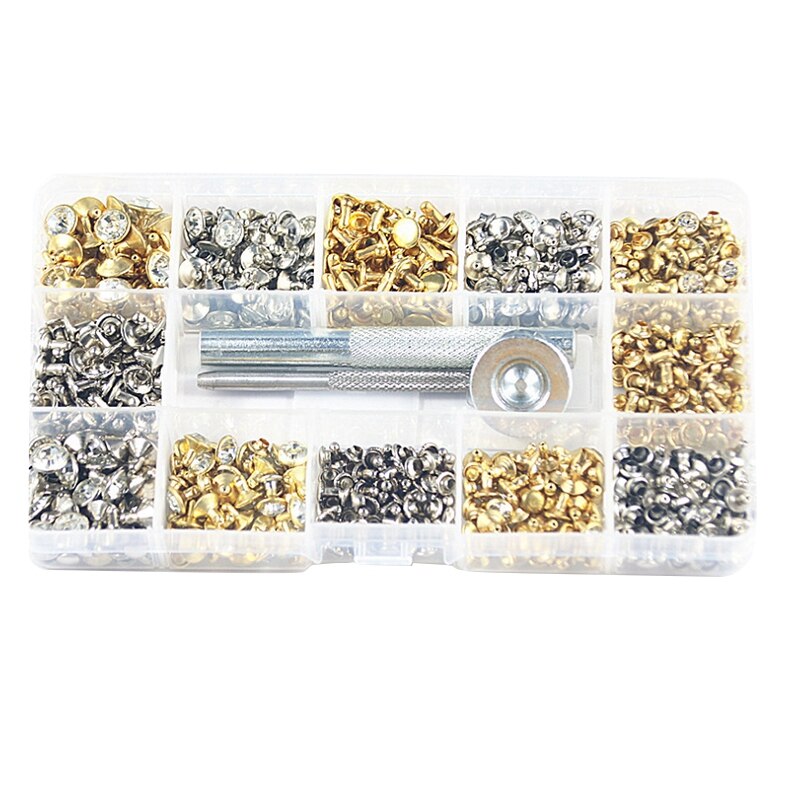 360Pcs 2 Colors Punk Diamond Spikes Rivets/Rhinest... – Vicedeal