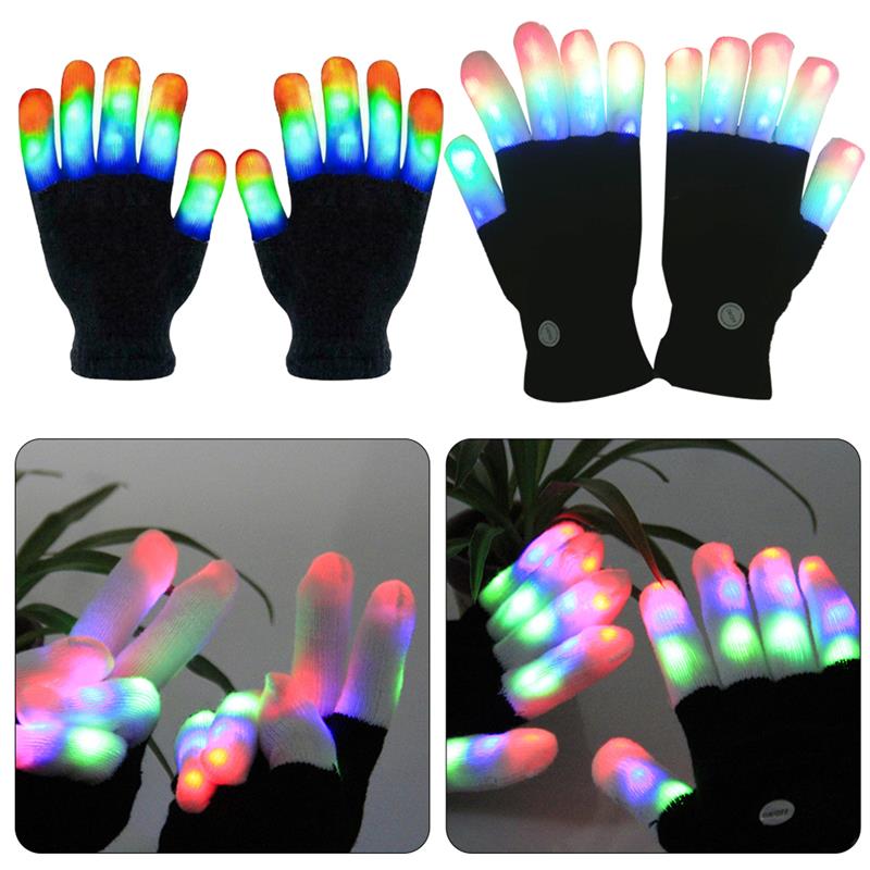 LED Glow Glove Rave Light Flashing Gloves Glow Lig... – Grandado