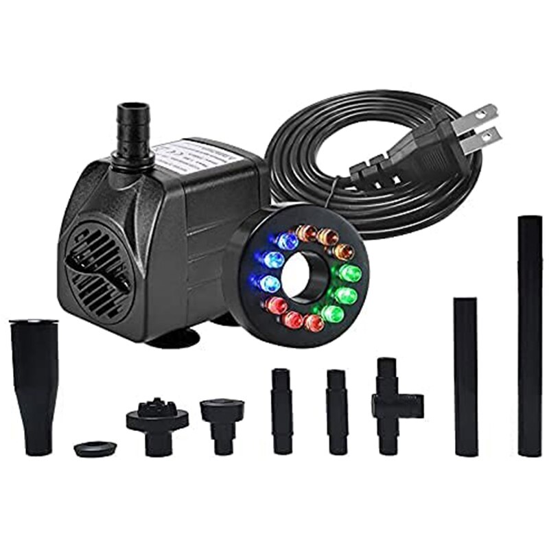Quiet Submersible Water Pump With 12 Colorful LED ... – Grandado