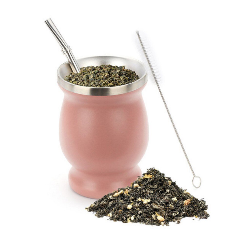 Yerba Mate Gourd Set Double-Wall Stainless Steel M... – Vicedeal