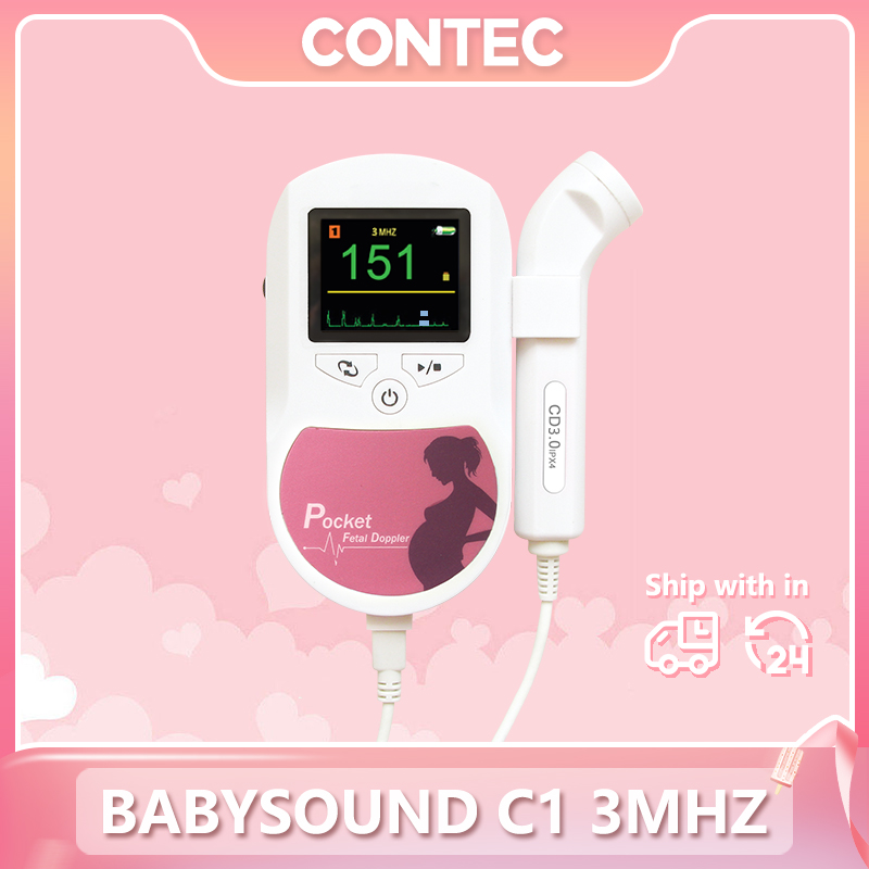 CONTEC Fetal Doppler Heart Beat Monitor Backlight ... – Vicedeal