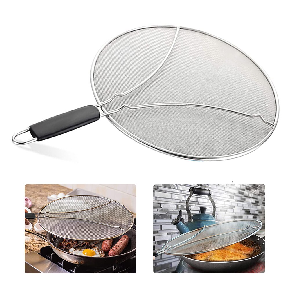 Splatter Screen Stainless Steel Splatter Guard Wit... – Vicedeal