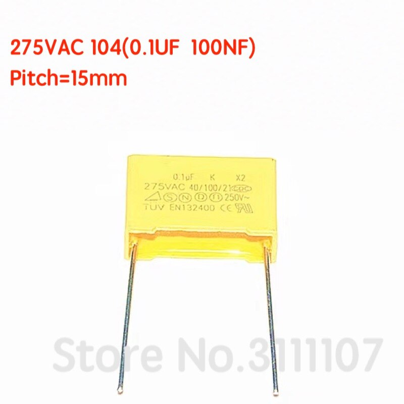 10PCS/LOT Safety Capacitor 275VAC 104 0.1UF 275V P... – Grandado