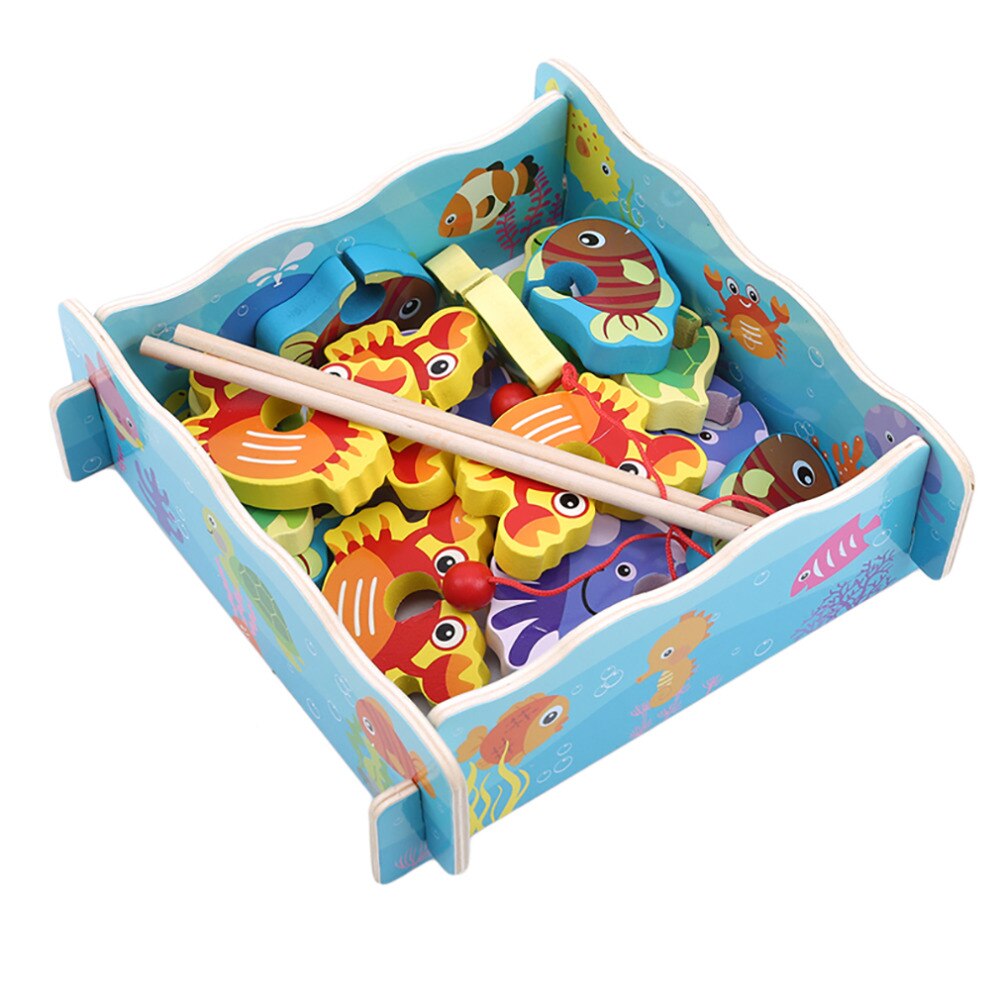 Kid Wooden Toys 3D Fishing Digital Game Set Childr... – Grandado