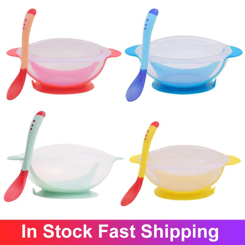 Baby Training Bowl With Temperature-sensitive Spoo... – Vicedeal