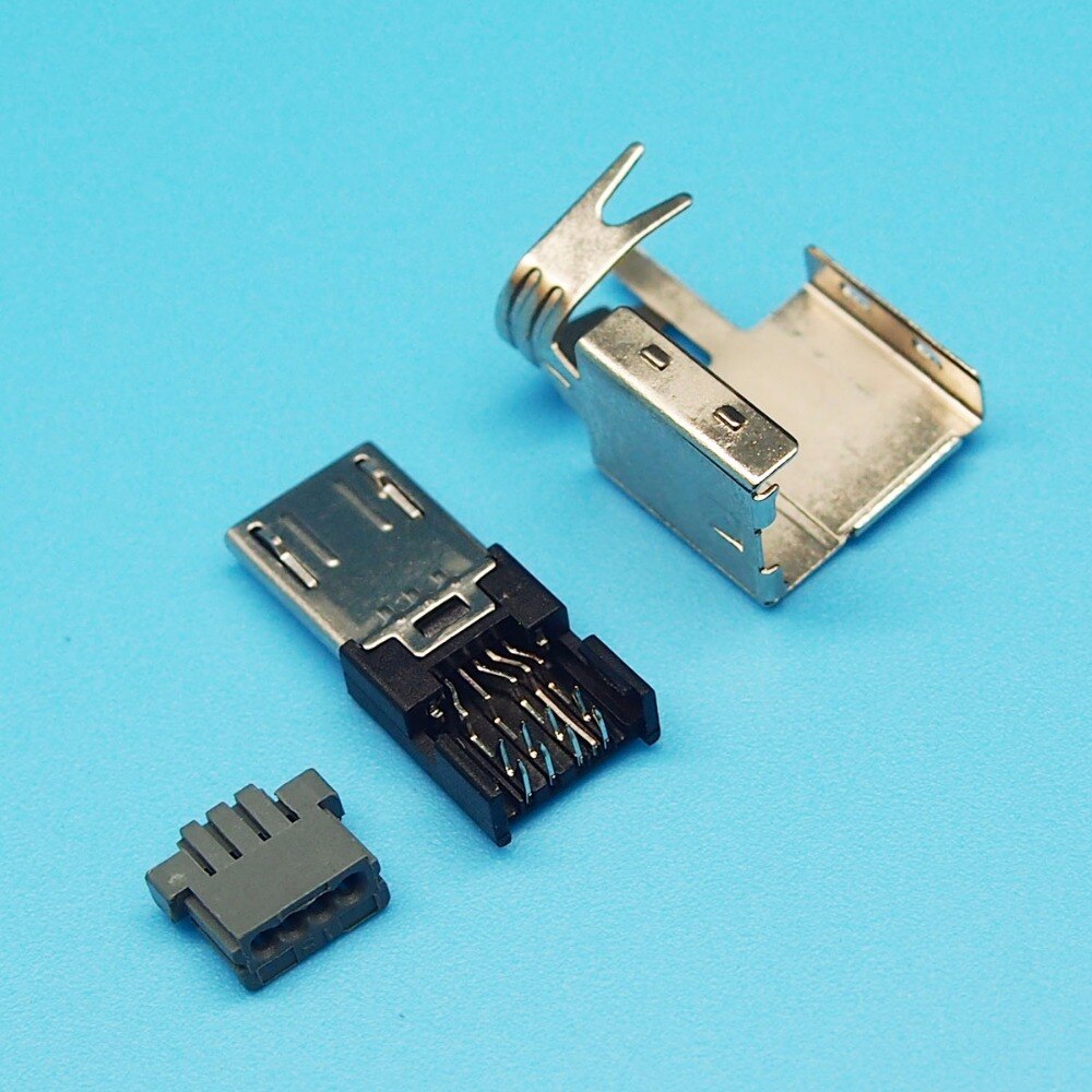 Juego de 10 conectores 2 en 1, micro usb macho, si... – Grandado