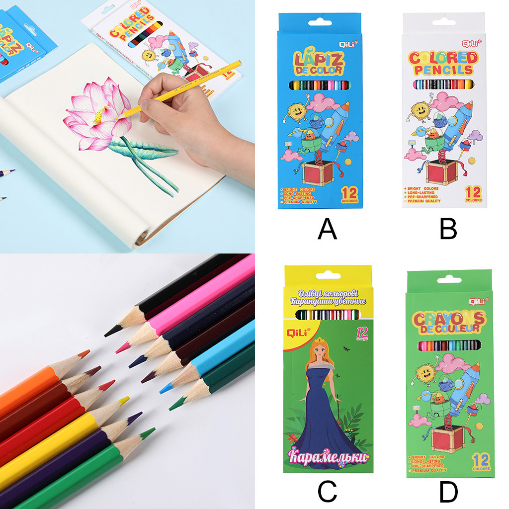 12 Color premium Pencil Art Drawing Artist Childre... – Vicedeal