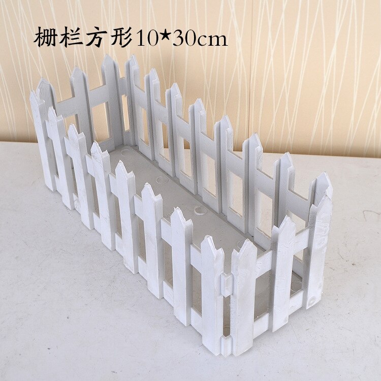 Hvitt plast tre liten gjerde blomsterpotte vase ku... – Grandado