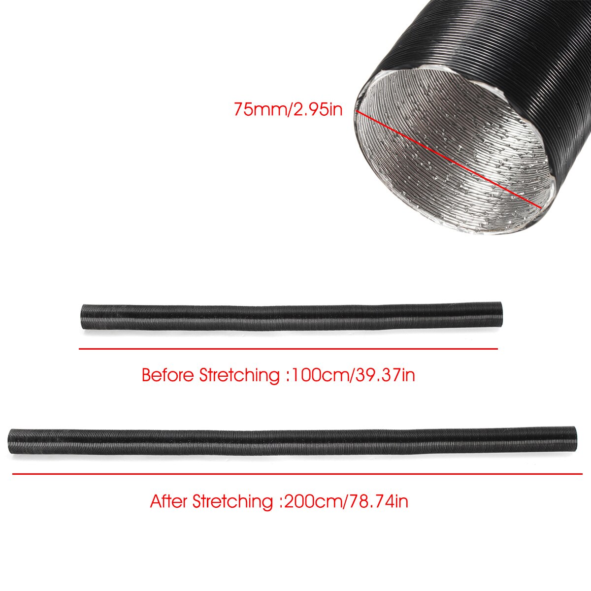 75Mm Auto Heater Ducting Pijp 100-200Cm Air Diesel... – Vicedeal