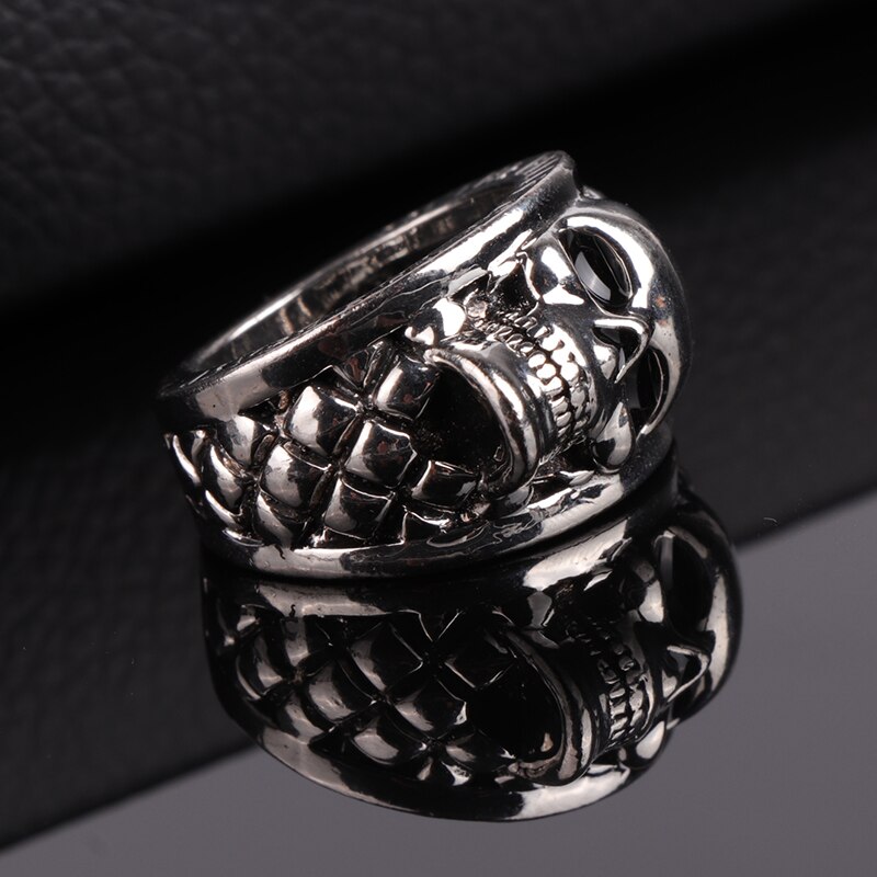 Classic Men's Hip Hop Ring Stainless Steel Skull R... – Grandado