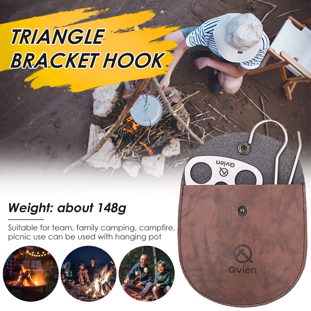 Portable Camping Tripod Hanging Pot Bracket Barbec... – Grandado