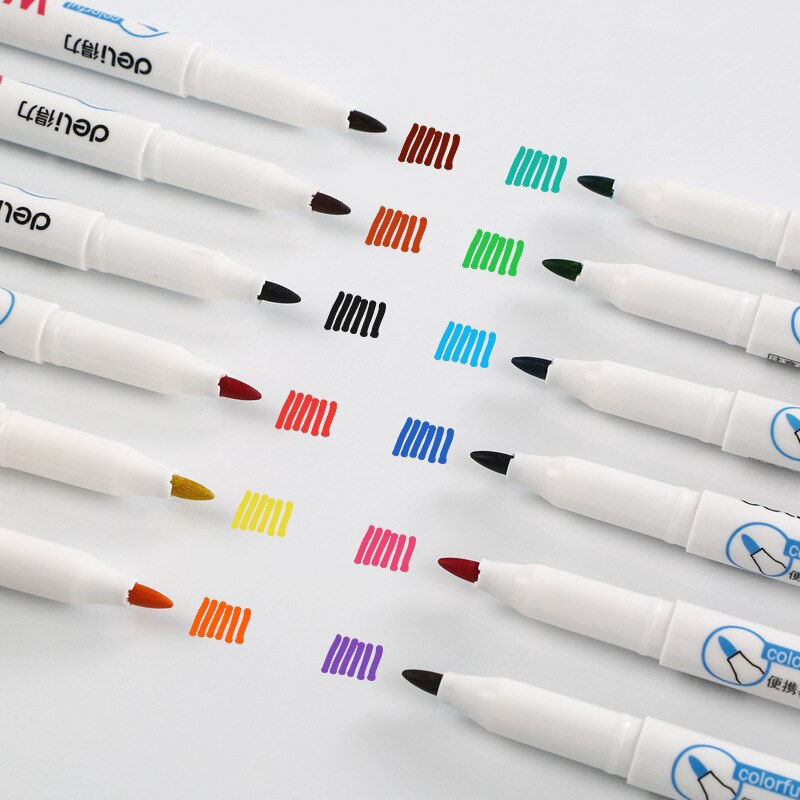 12 Color Erasable Whiteboard Marker Pen Set Childr... – Vicedeal