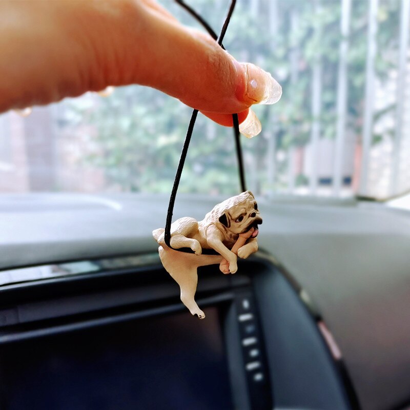 Cute Funny Bulldog Car Mirror Pendant Bulldog Chew... – Grandado