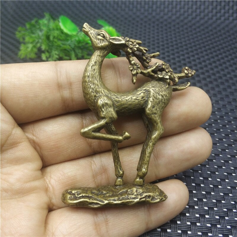 Solid brass deer animal statue brass copper carvin... – Grandado