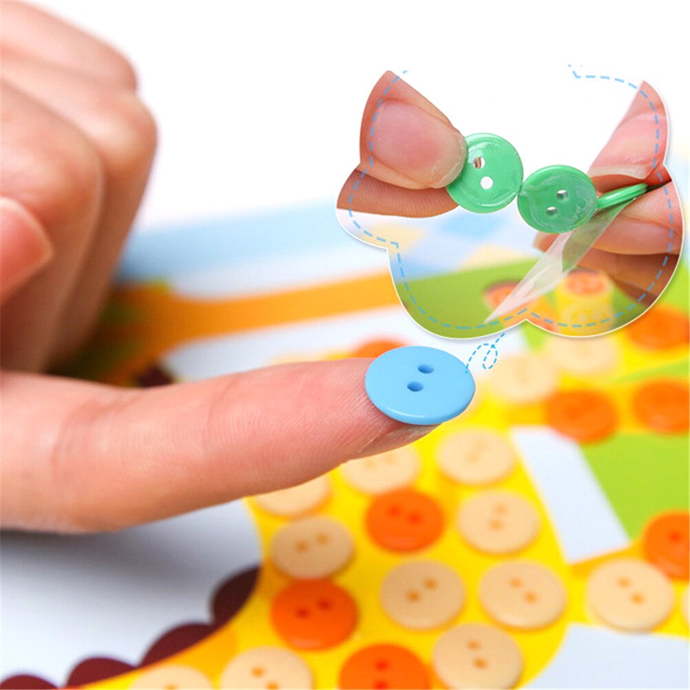 DIY Button to Craft Painting kids Sticky Art Educa... – Grandado