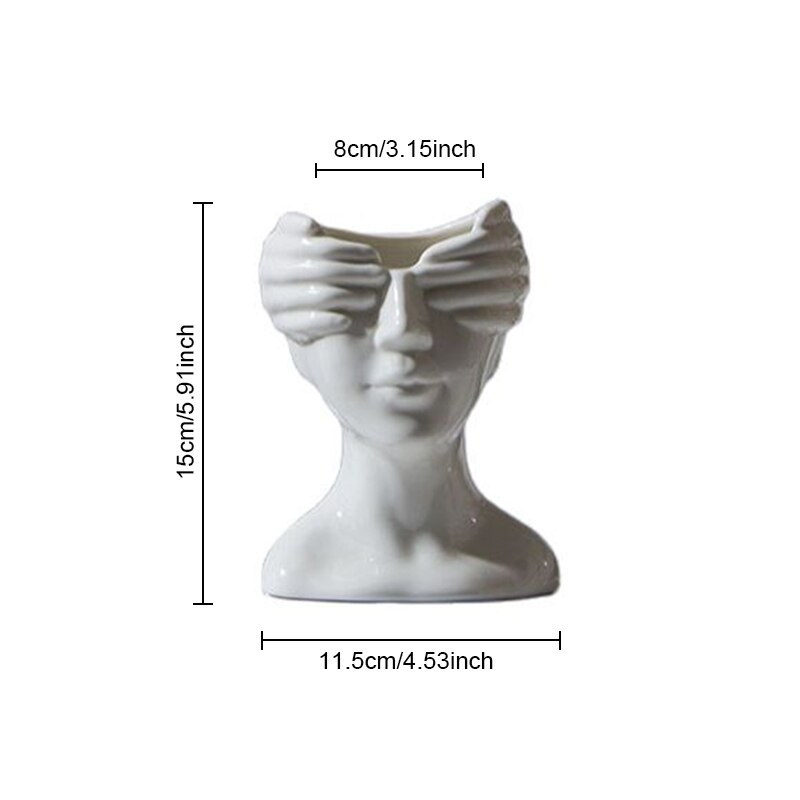 Abstract Human Face Vase Nordic Style Human Body A... – Grandado