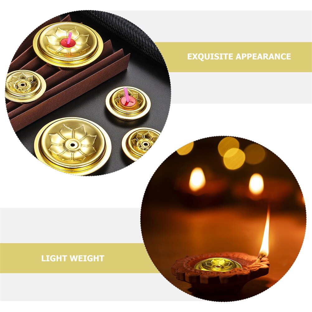6Pcs Base Butter Lamp Stand Wick Holders Wick Floa... – Grandado