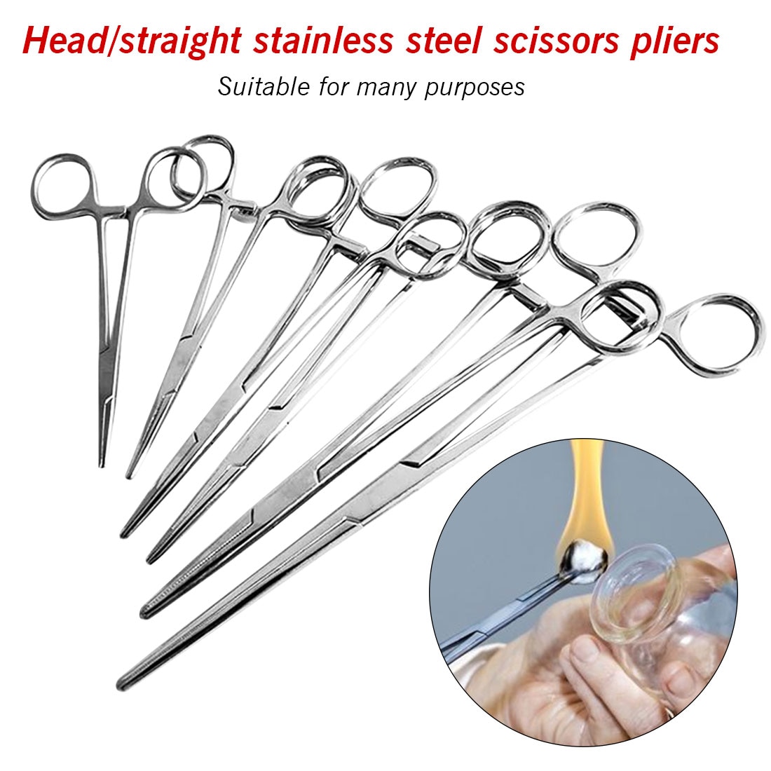 12.5-20 Cm Gebogen Neus Fishing Locking Rvs Huisdi... – Vicedeal