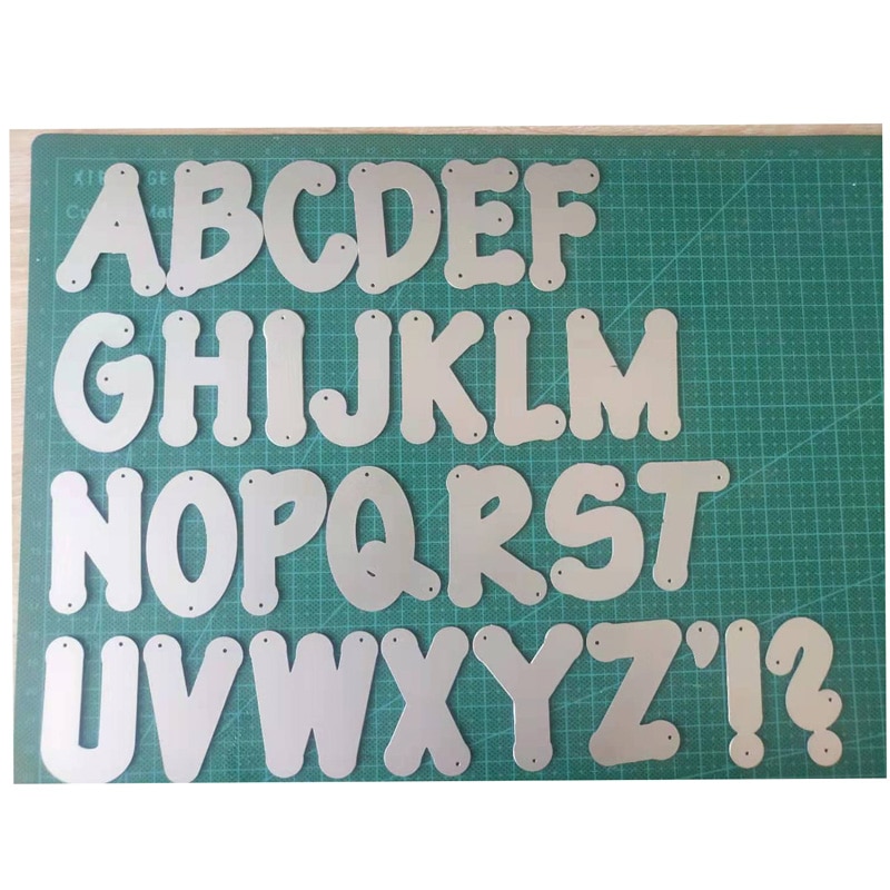 Large Big Alphabet Set Die Cut Letter Metal Cuttin... – Grandado