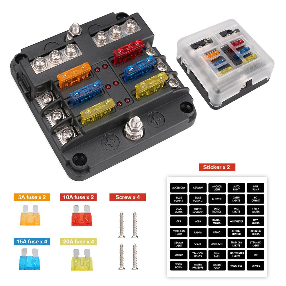 12V 32V Plastic Cover Fuse Box Holder M5 Stud With... – Grandado