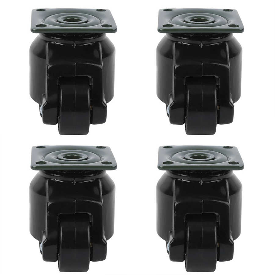 4 Stuks Zwart Nylon Niveau Aanpassing Caster GD-40... – Vicedeal