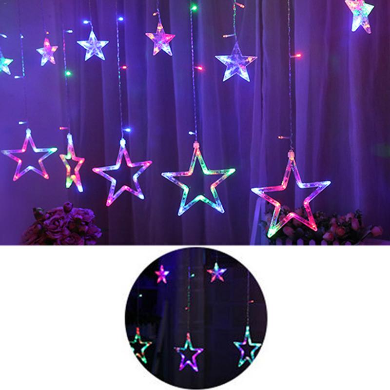 LED Lights Five-pointed Star Curtain Lights Stars ... – Grandado