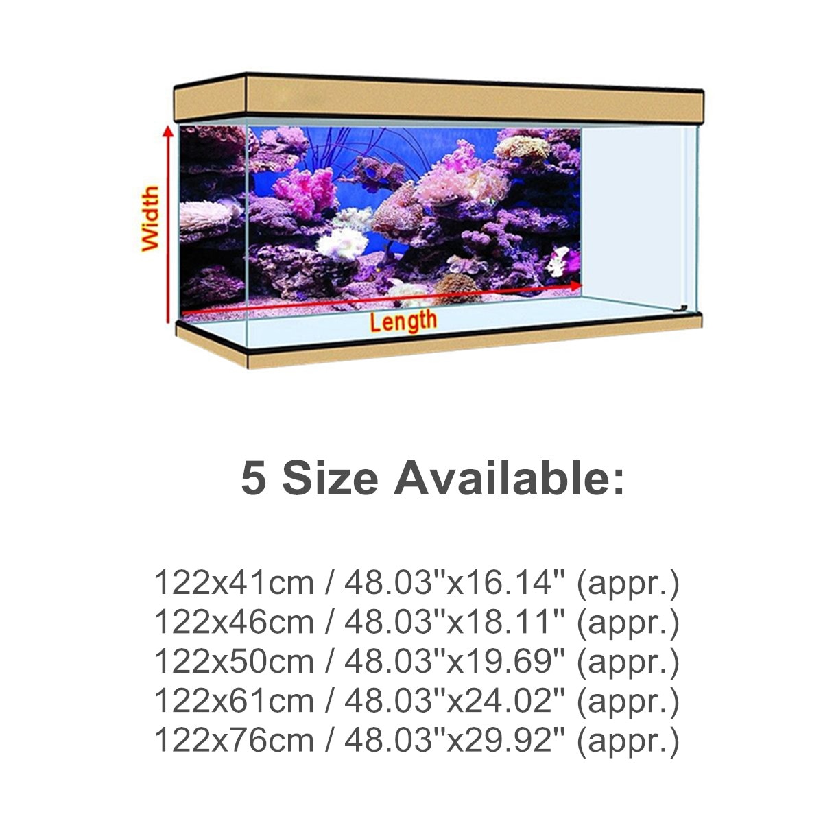 4 Size PVC High Glossy Aquarium Background Poster ... – Vicedeal
