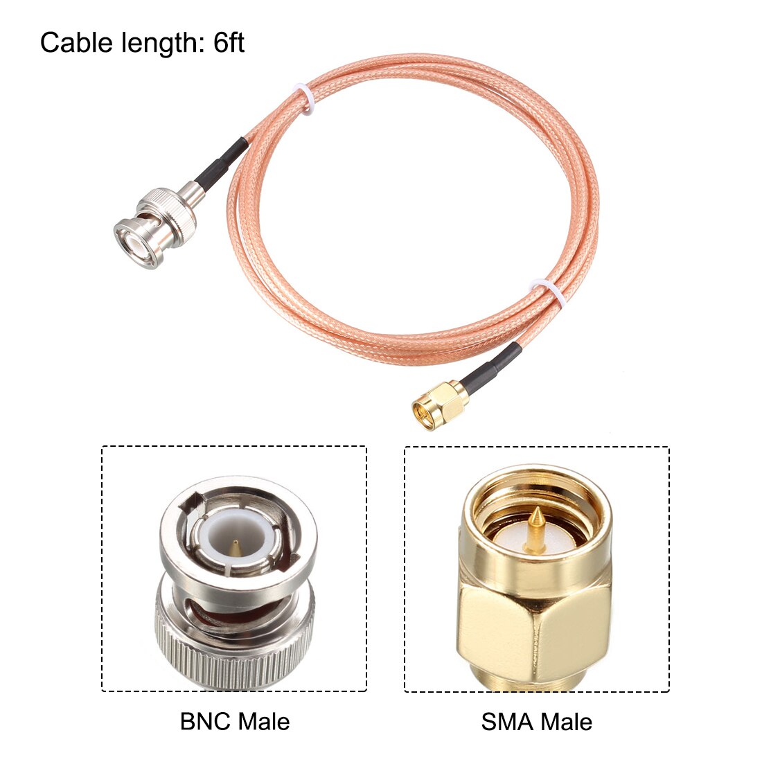 Uxcell RG316 Koaxialkabel mit BNC Stecker auf SMA ... – Vicedeal
