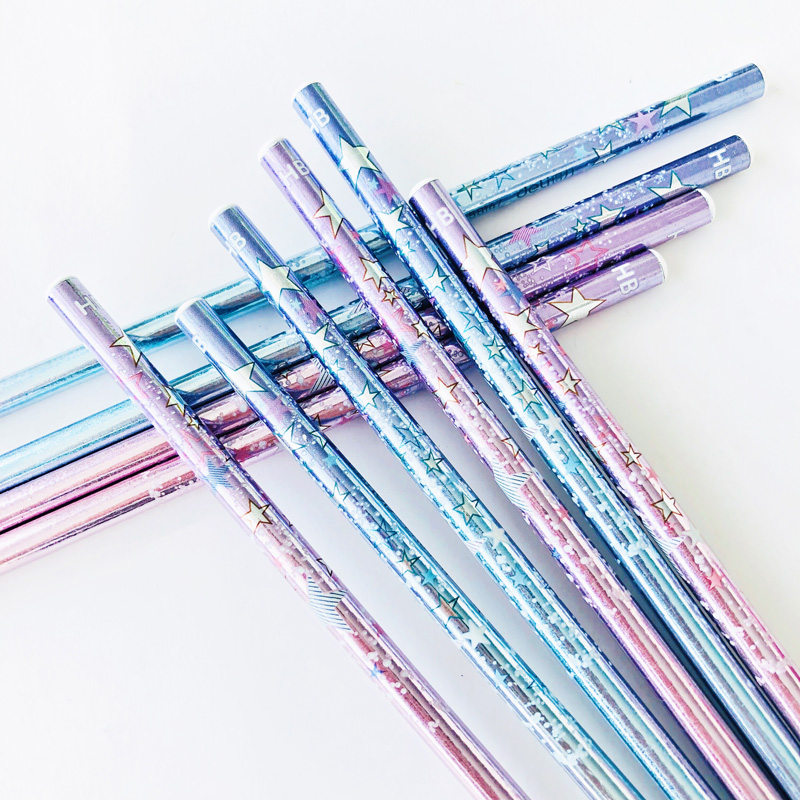 4X Twinkle Shiny Stars HB Standard Wooden Pencil S... – Grandado