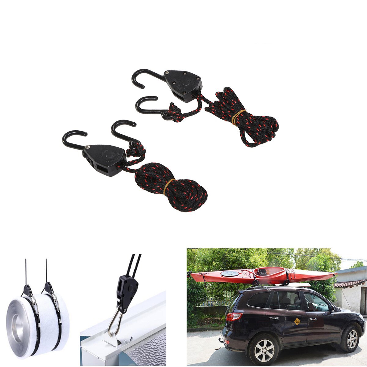 2PCS Pulley Ratchets Kayak And Canoe Boat Bow And ... – Vicedeal