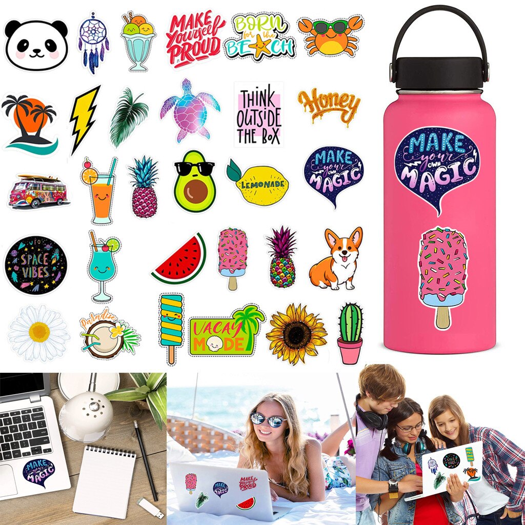 Water Stickers Flessen Grote Leuke Waterdichte Est... – Grandado