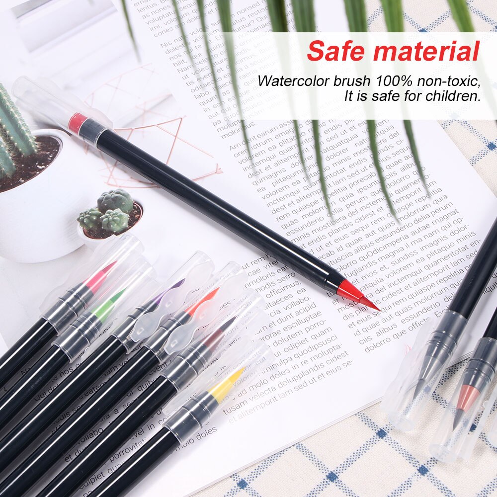 20 Color Watercolor Pen Painting Coloring Book Art... – Grandado